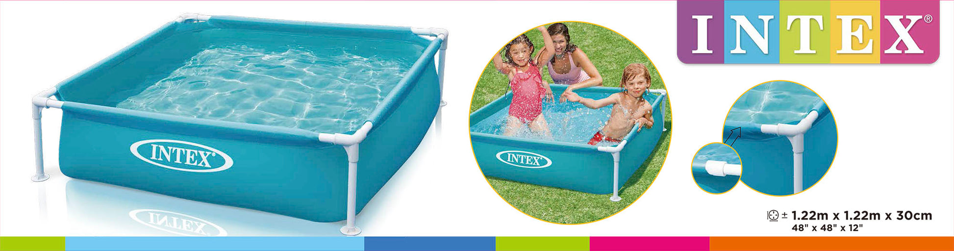 Intex Mini Frame Pool 122 cm x 122 cm x 30 cm – Azzura Pool